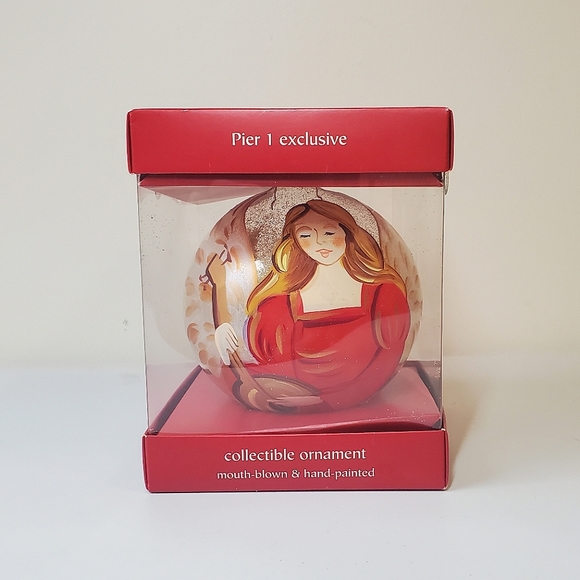 Pier 1 | Holiday | Pier Angel Glitter Ornament | Poshmark